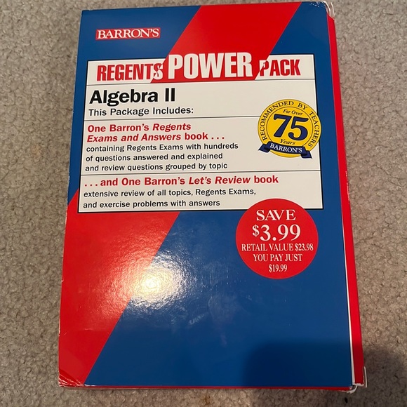 Other | 2 Pack Barrons Regents Algebra 2 Review Books | Poshmark